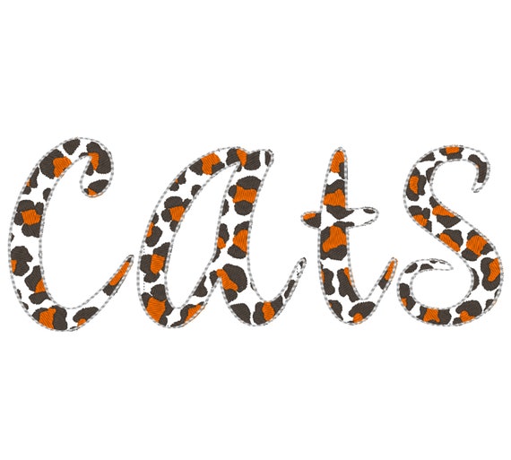 Sewing & Fiber Craft Supplies & Tools Leopard Font Embroidery Monogram ...