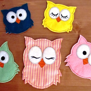 Cute Owls Set of 4 Types Easy in the Hoop Machine Embroidery Designs ...