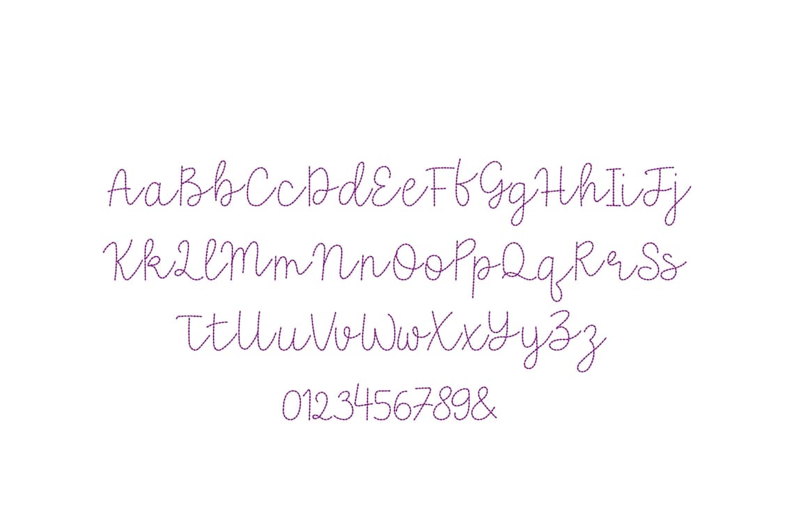 Hand Stitch Effect FONT Berry Machine Embroidery Designs Mini Small ...