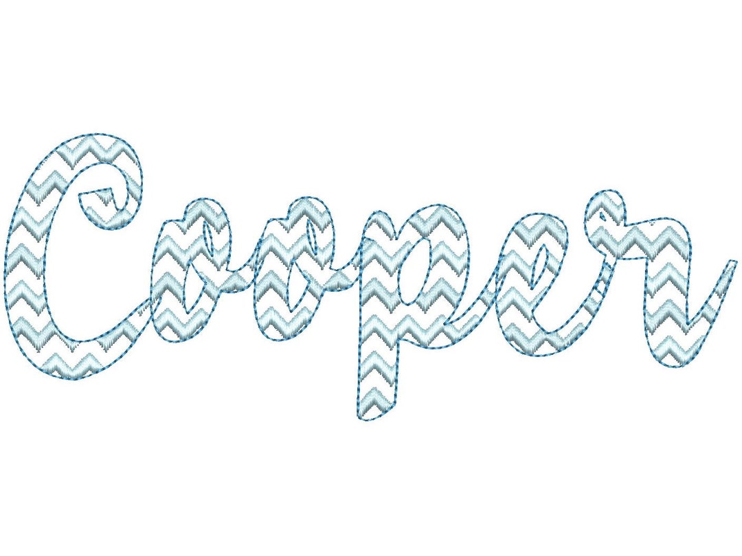Chevron Zigzag Font 2 Two Colors Script Cursive Alphabet RIC RAC ...