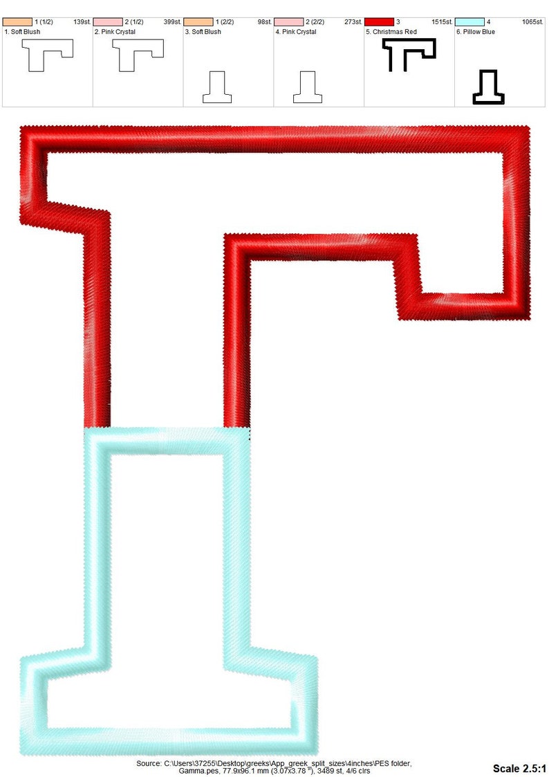 2 Colors GREEK Block Split Divided Collegiate Alphabet - Etsy