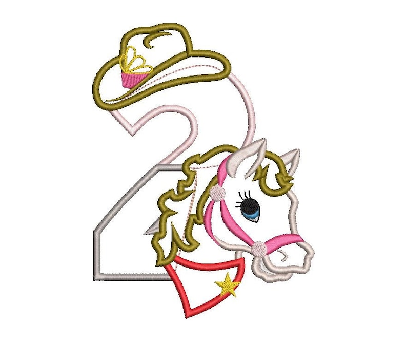 Cowgirl Birthday Number 2 TWO Only Number 2 Farm Girl Horse - Etsy