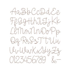 Hand Stitch Effect FONT Machine Embroidery Designs in Assorted Mini ...