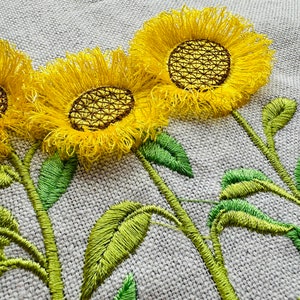 Three Sunflowers Fringed Flower Stems Fluffy Fringe Sunflower Many ...