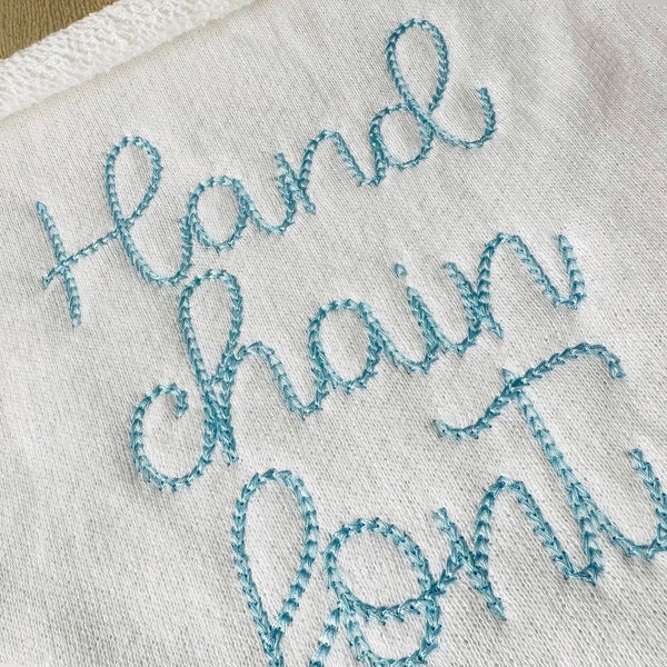Chain Stitch Embroidery Font - Etsy