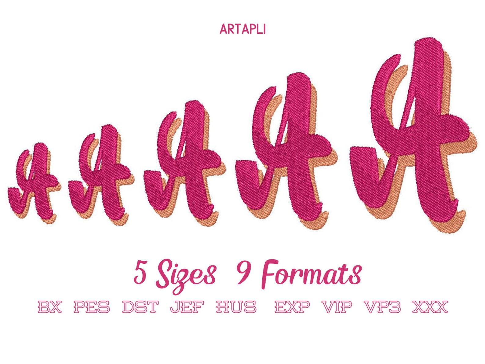 Adeline Script Shadow Font Fill Stitch Machine Embroidery - Etsy