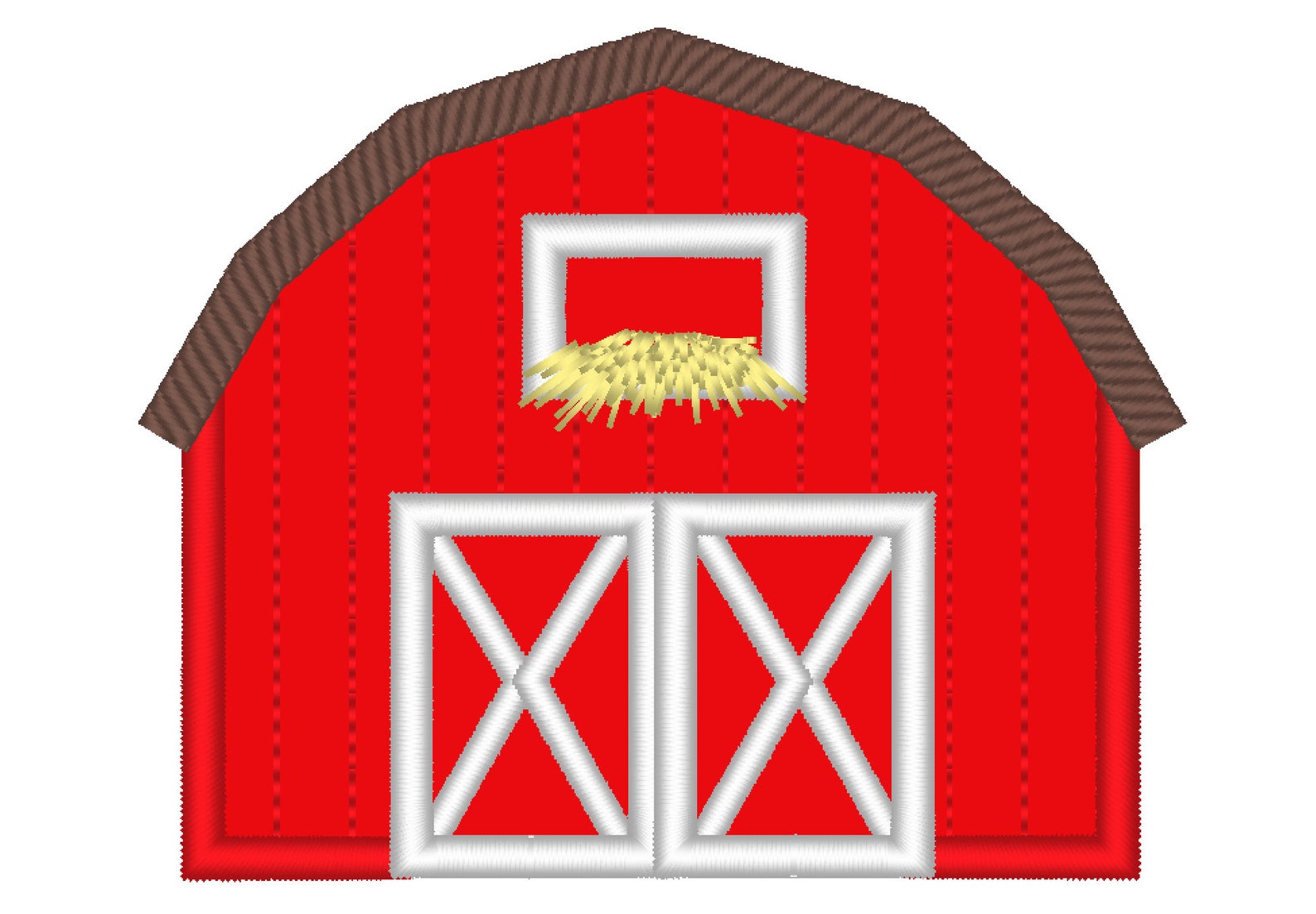 Simple Small Barn Applique, Farm Barn Building, Farm Theme Machine ...