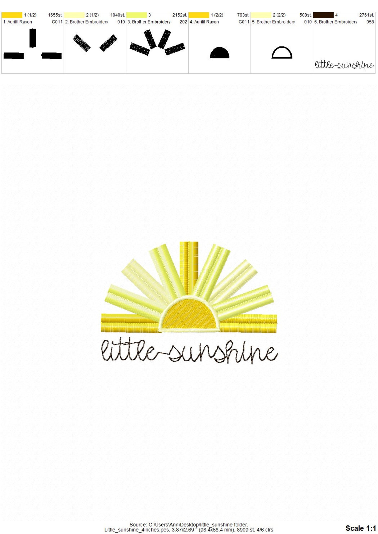 Little Sunshine Precious Fringed Sun Machine Embroidery Designs ...