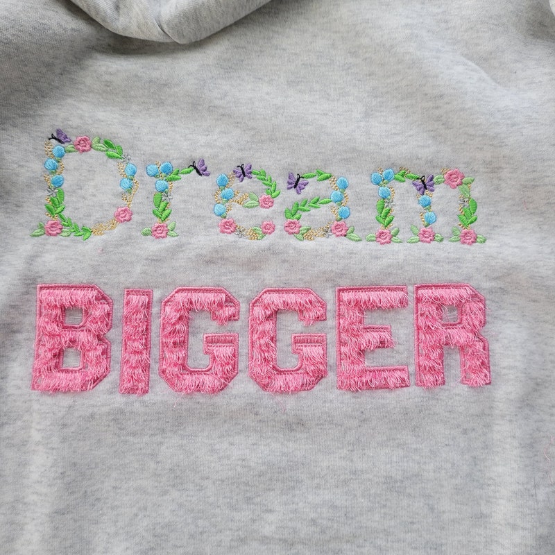 Fuzzy Embroidery Font - Etsy