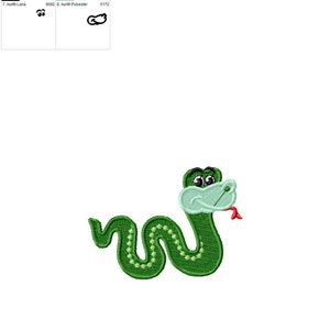 Snakes SET of 2 Single Snake Fill Stitch and Applique Machine ...