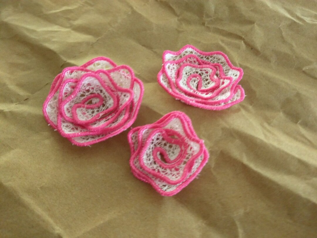 Floral Rose FSL Freestanding Lace Multicolored Fancy Rose Machine ...