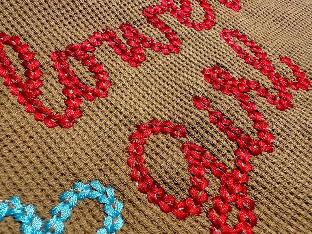 Extra Bold Chain Stitch Handwritten FONT Dense Chain Machine Embroidery ...