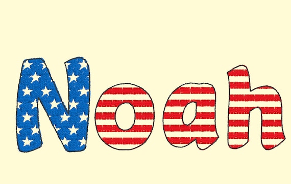 Patriotic 4th of July Stars and Stripes Font 2 Types USA - Etsy