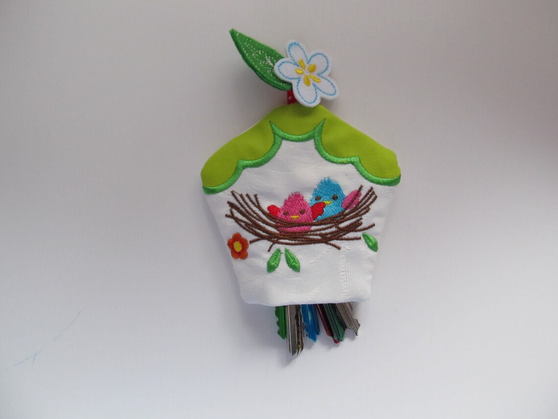 Birds Family Nest Set Key Case Key Fob Key Cover Key Pocket - Etsy
