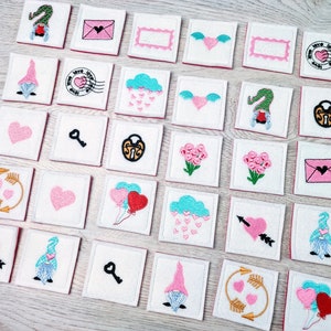 Memory Game Valentine Gnomes Machine Embroidery Designs in the Hoop ITH ...