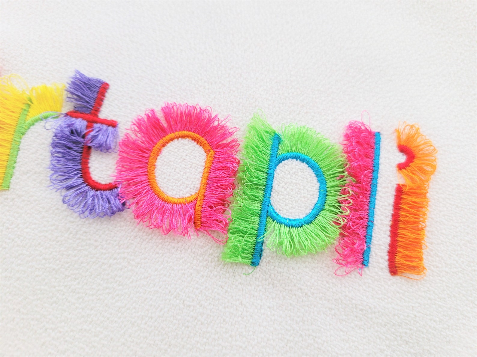 Cute Fluffy Fringed Side Font Alphabet Machine Embroidery Designs ...
