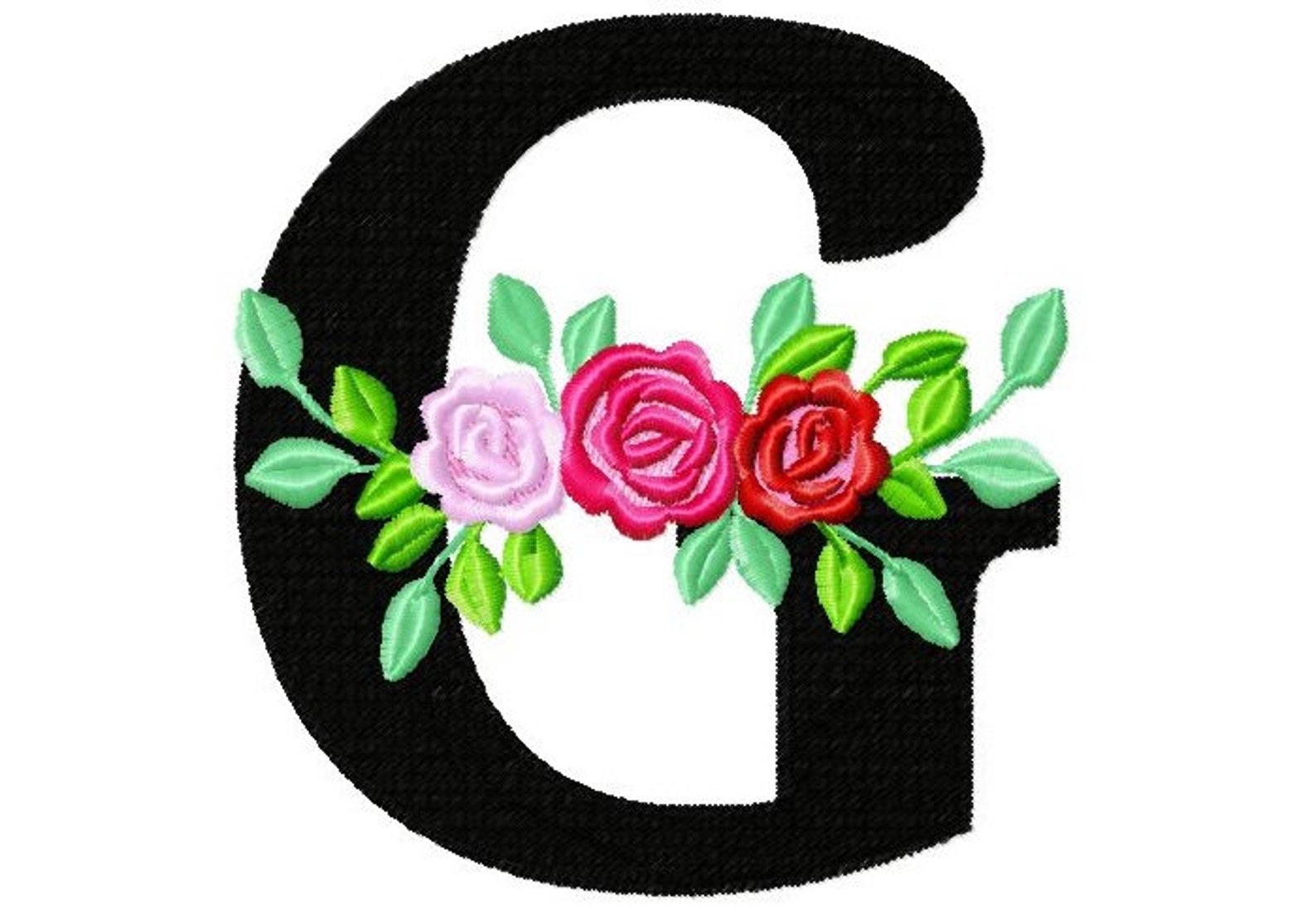 Roses Floral Individual Letter G Garden Flag Monogram Roses - Etsy