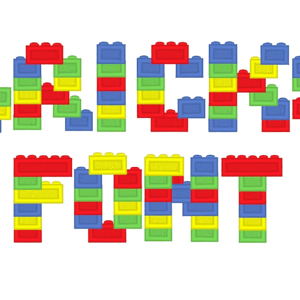 Legos Font - Etsy