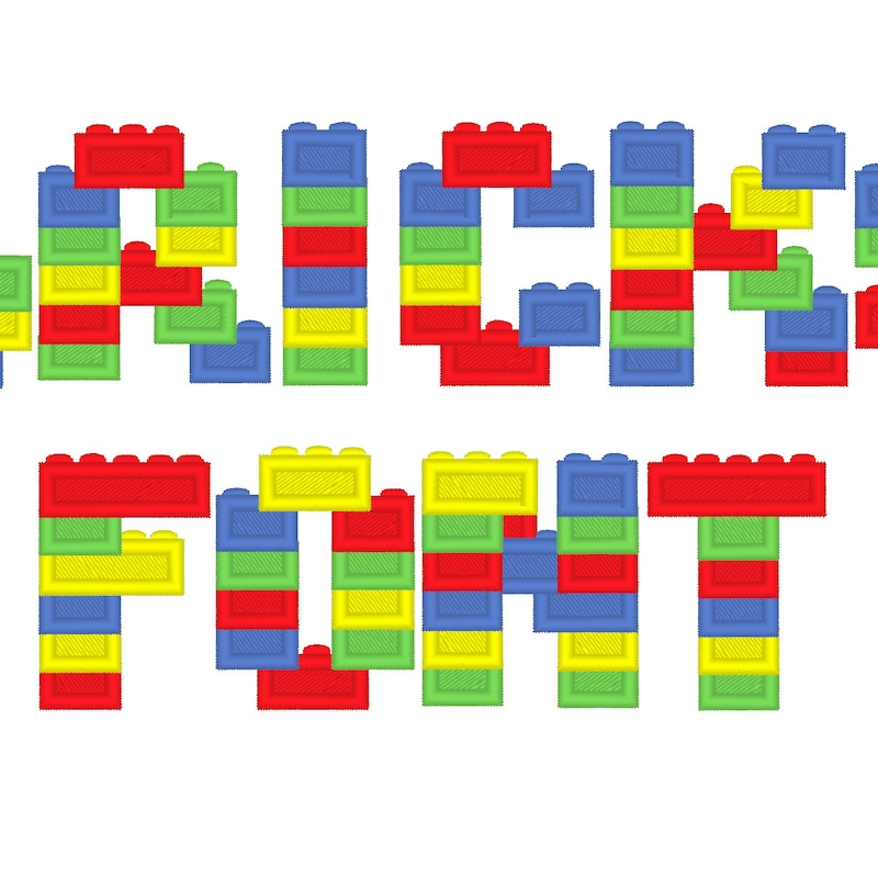 Legos Font - Etsy