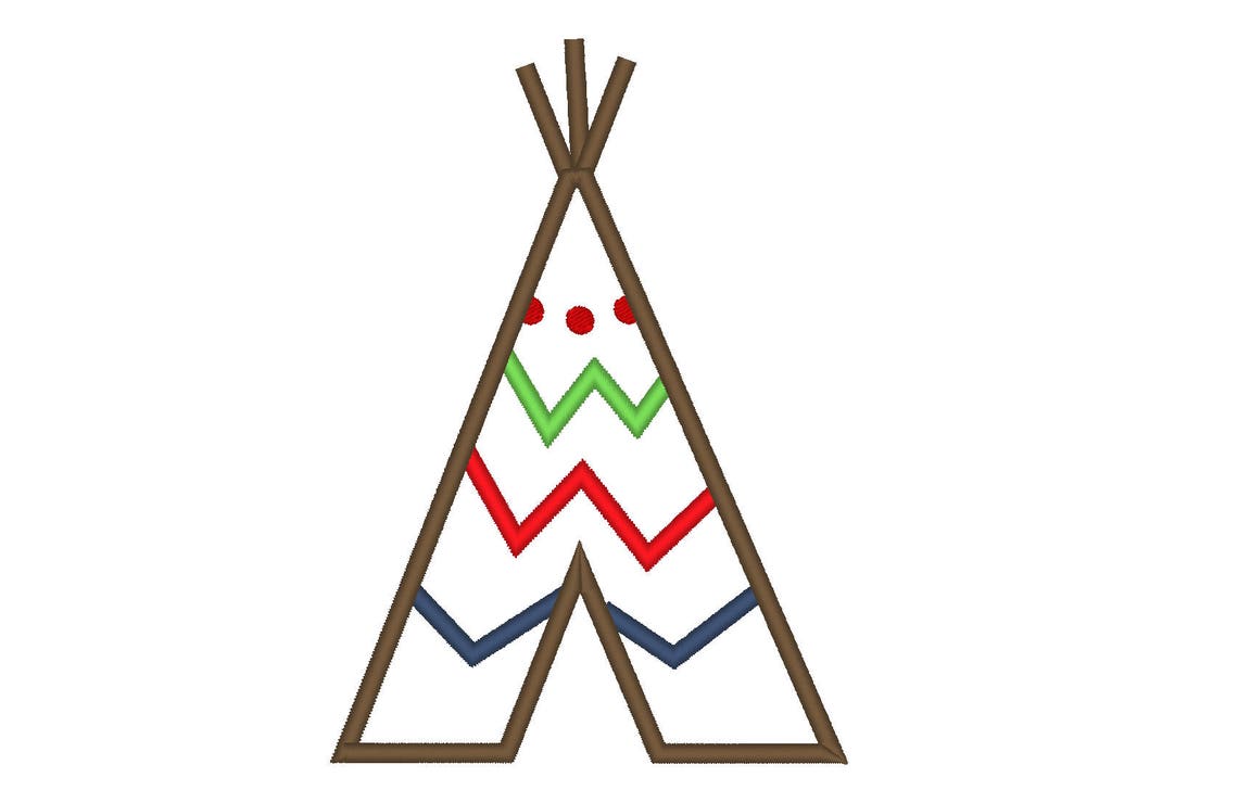 Tepee Machine Embroidery Applique Birthday Outfit Designs - Etsy