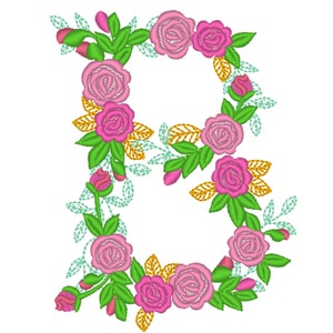 Delicate Roses Floral Letter B Garden Flag Monogram Flowers Flower ...