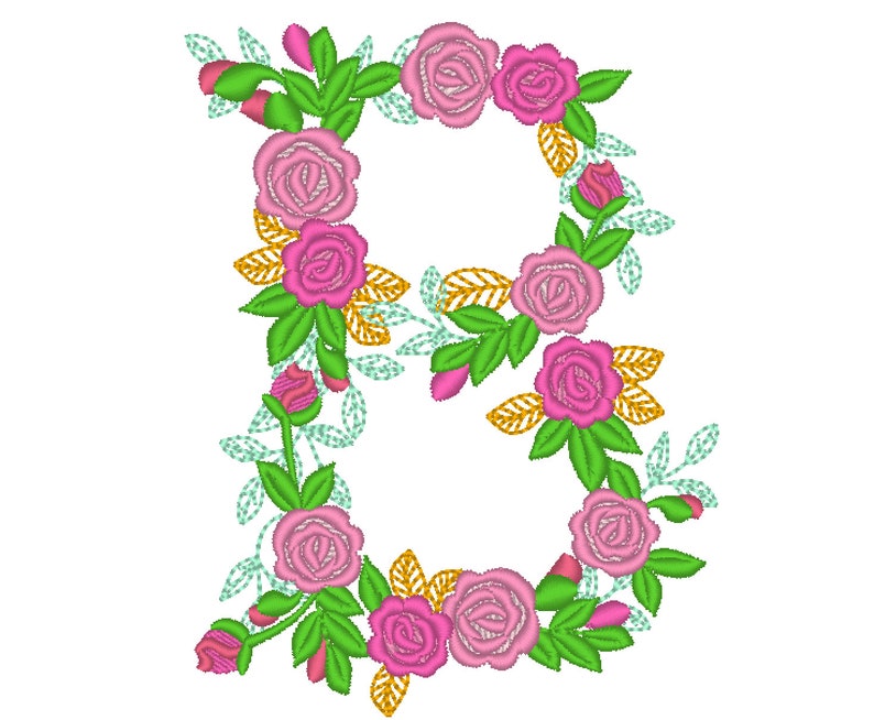 Delicate Roses Floral Letter B Garden Flag Monogram Flowers Flower ...