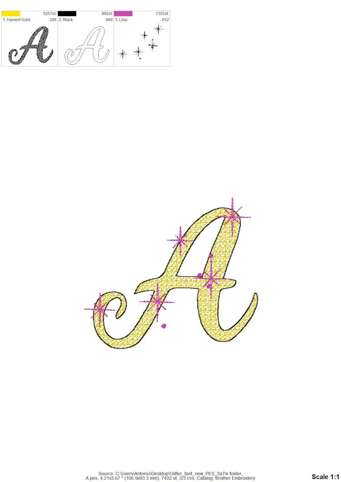 Glitter Sparkling FONT Night Starry Sky Alphabet Kids Girl Princess ...