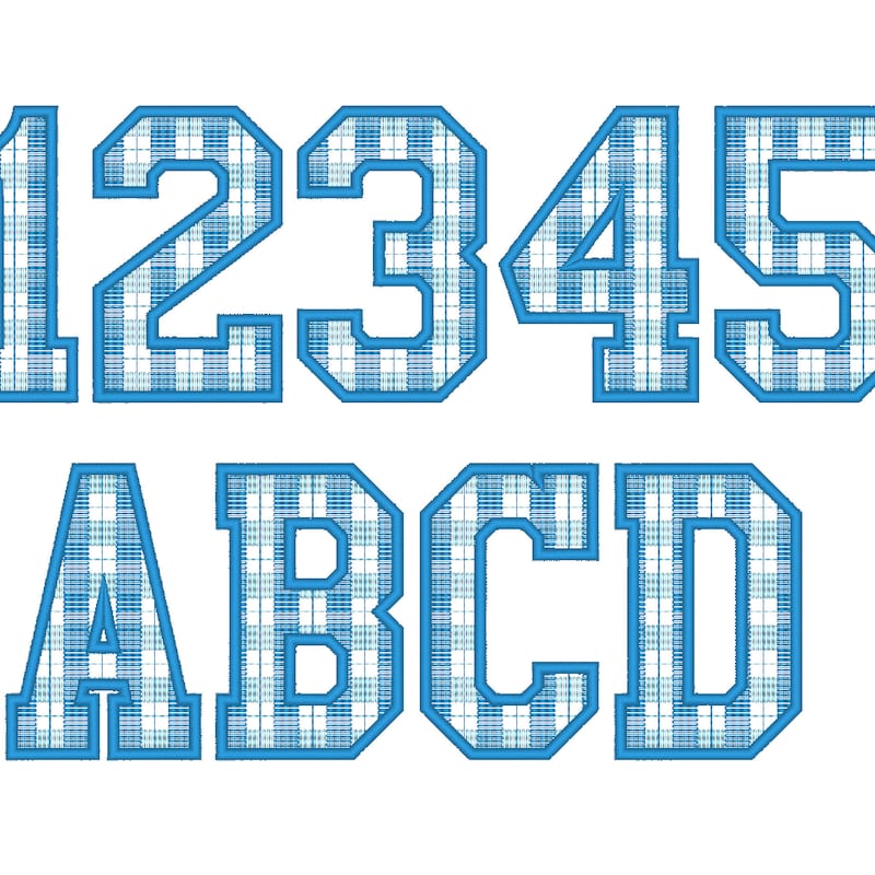 Gingham Block Letters - Etsy