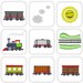 Memory Game "train" in the Hoop Machine Embroidery Design for Hoop 4x4 ...