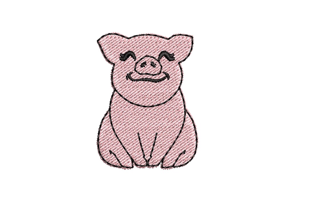 Mini Piggie, Pig, Awesome Pig Heifer, Farm Girl Pig Applique Machine ...