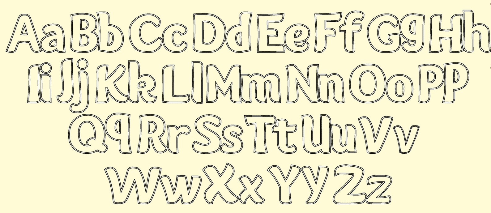 BX Included! Free Edge Raggedy Applique Alphabet Font Machine ...