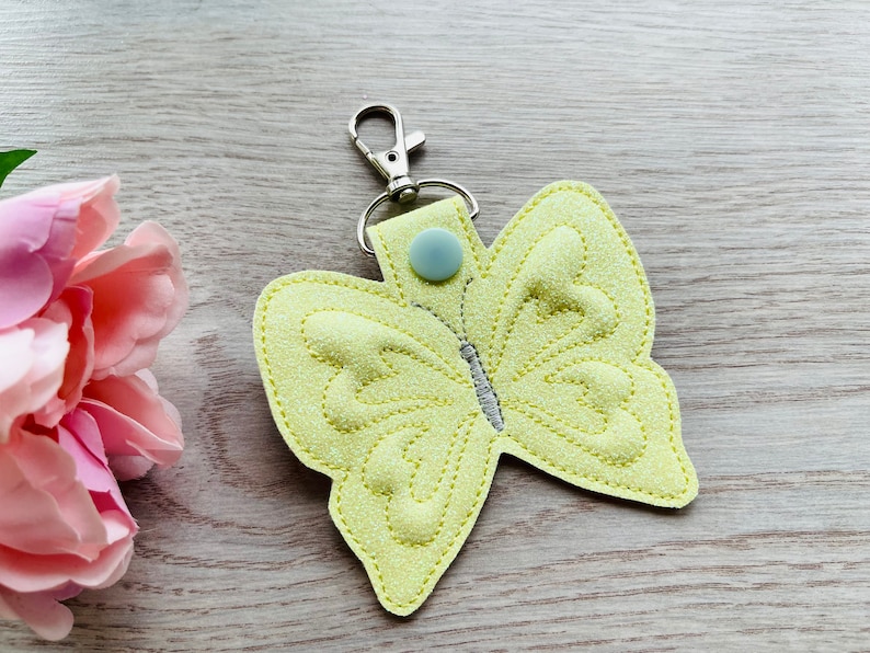 Special Puffy Puff Foam Butterfly Key Fob Machine Embroidery - Etsy