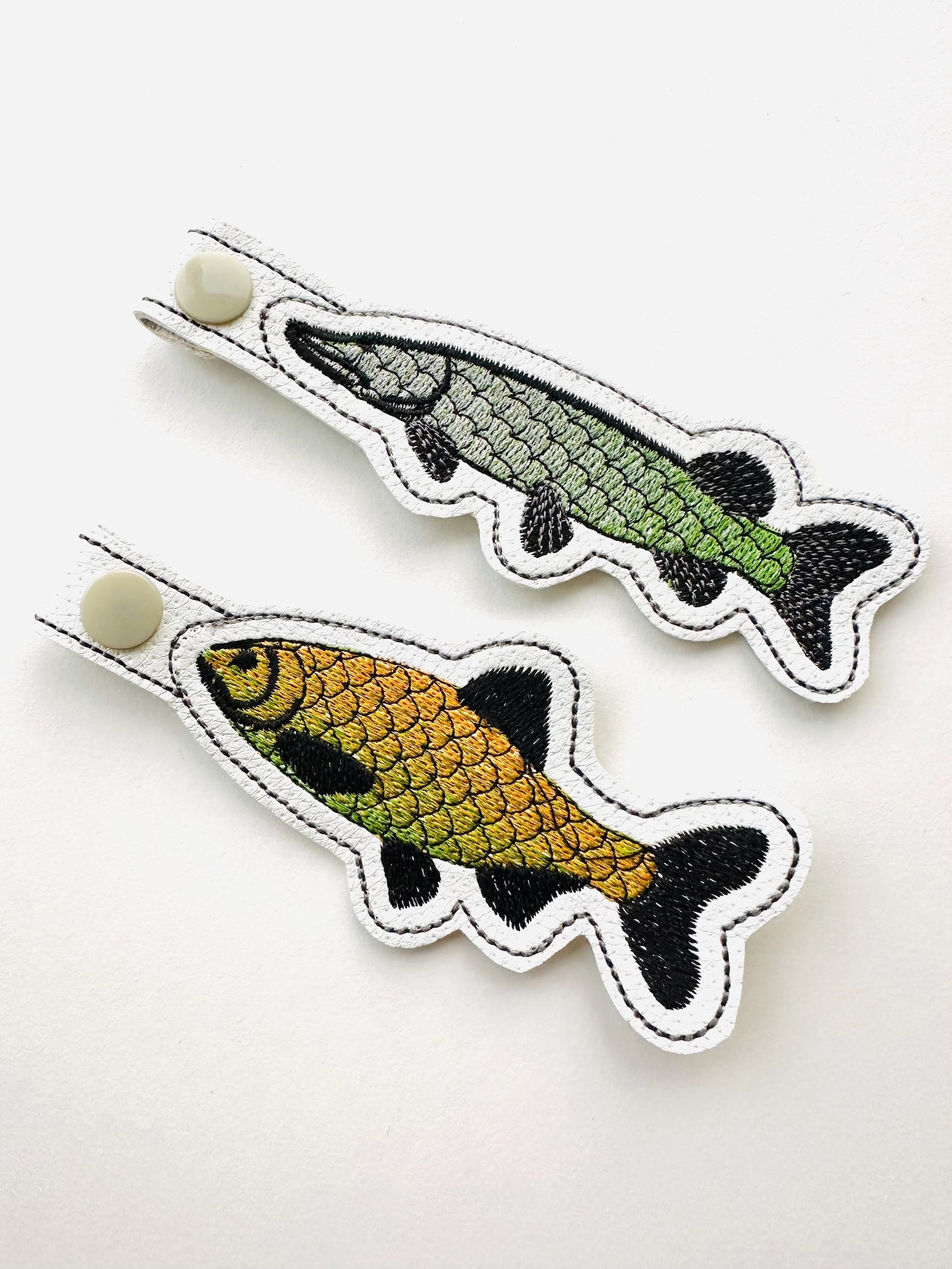 Iridescent Rainbow Fish Key Fob Snap Tab Fisherman Gift Idea in the ...