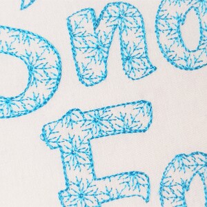 Winter Holidays Snow Font Light Sketch Outline Machine Embroidery ...