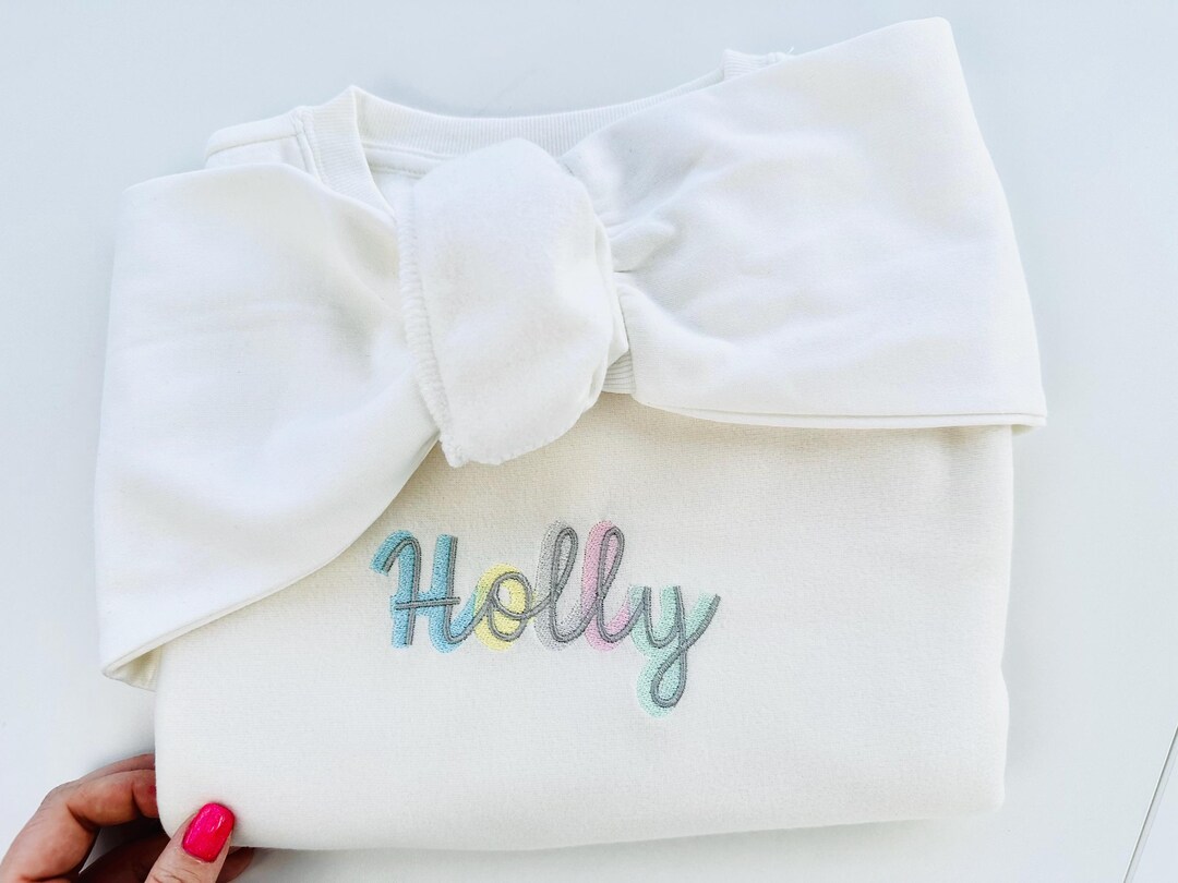 Handwritten Script Shadow Font Satin and Fill Stitch Double 2 Color ...