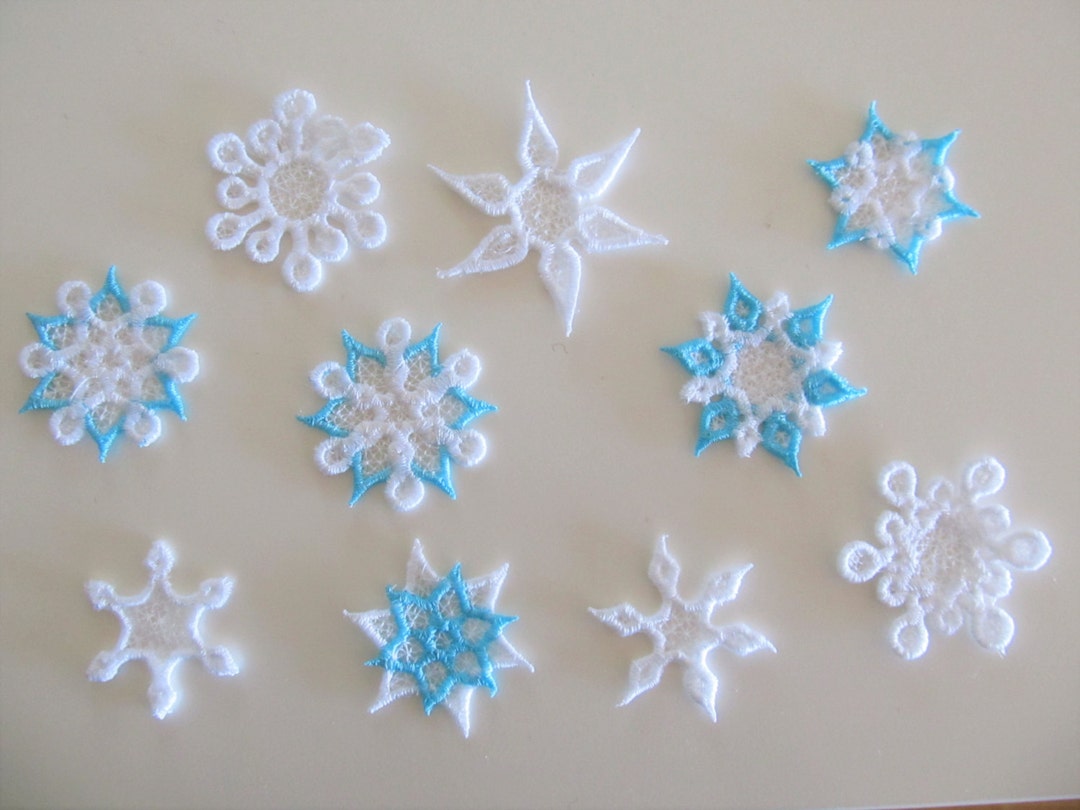Mini Frozen Snowflake Freestanding Lace Machine Embroidery Designs, SET ...