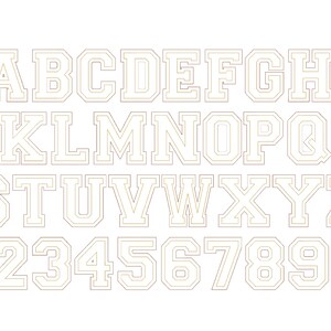 Varsity Block Sport Glitter HTV Vinyl Simply Applique Font Machine ...