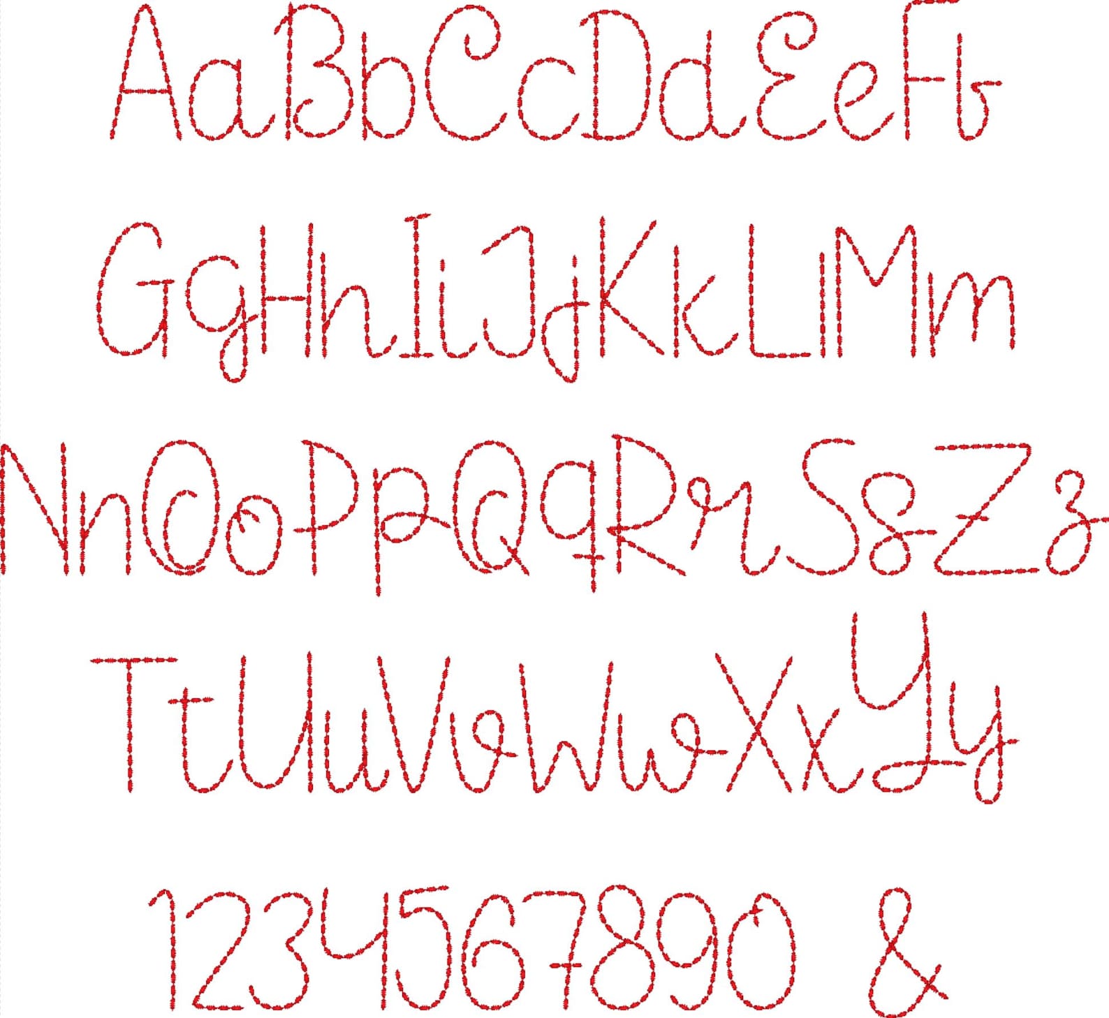 Must Have Hand Stitch Effect FONT Machine Embroidery Designs in ...