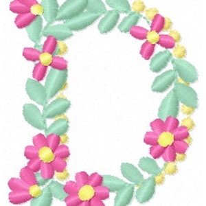 Spring Floral Font Flowered Alphabet Uppercase Lowercase Letters ...