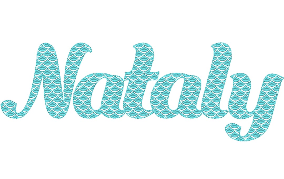 Scallops Font Scalloped Mermaid Monogram FONT Alphabet Letters Machine ...
