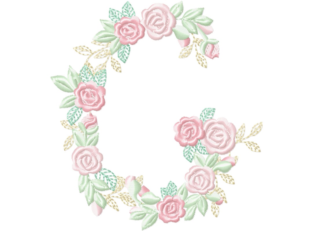 Delicate Roses Floral Letter G Garden Flag Monogram Flowers Flower ...