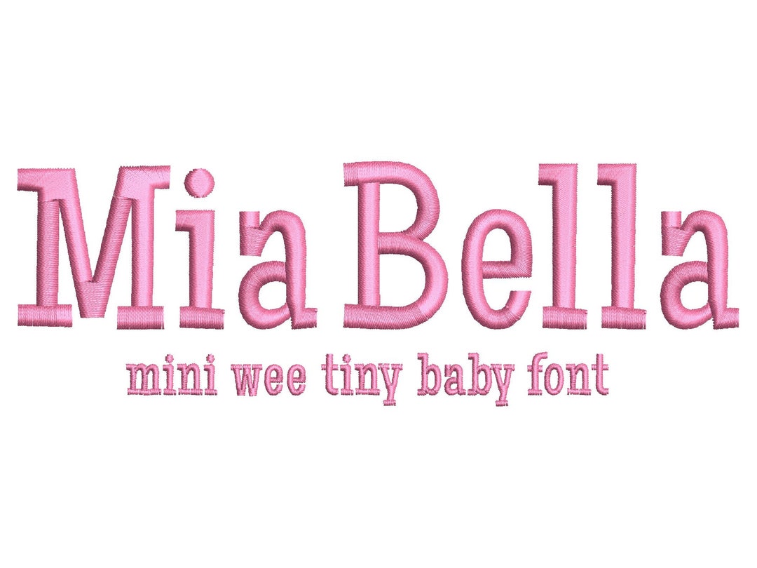 Satin Stitch Font Machine Embroidery Designs in Mini Tiny Wee Sizes 0.3 ...
