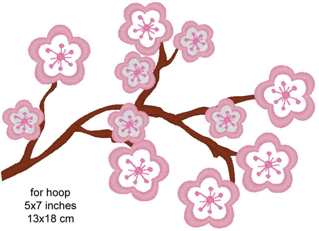 Cherry Blossom - Use Everywhere - Machine Embroidery Designs Applique ...