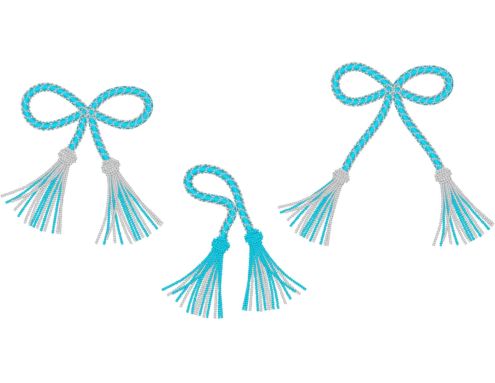 Tassels, Single Tassel SET of 3 Tassels Machine Embroidery Designs ...