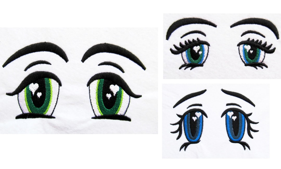 Pretty Eyes in Love Machine Embroidery Designs SET of 3 Types and ...