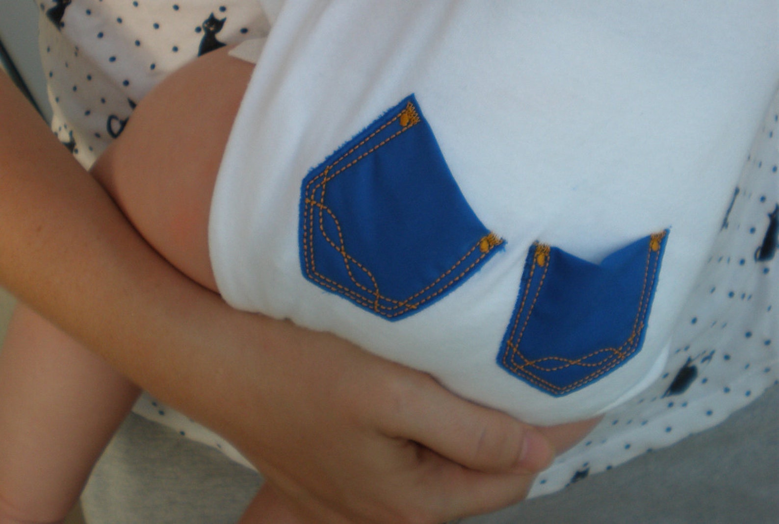 Cute Baby Real Pockets - Machine Embroidery Applique Design - Multiple ...
