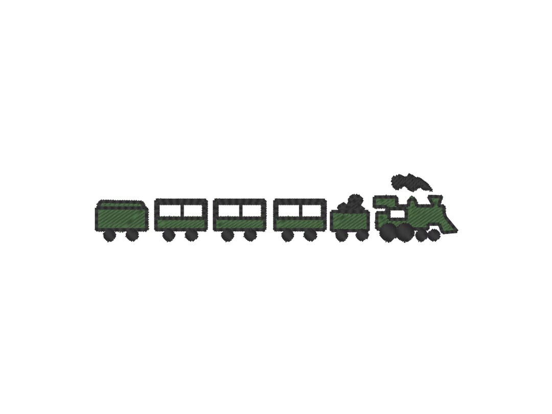 Ultra Mini Train Fill Stitch Machine Embroidery Designs Locomotive and ...
