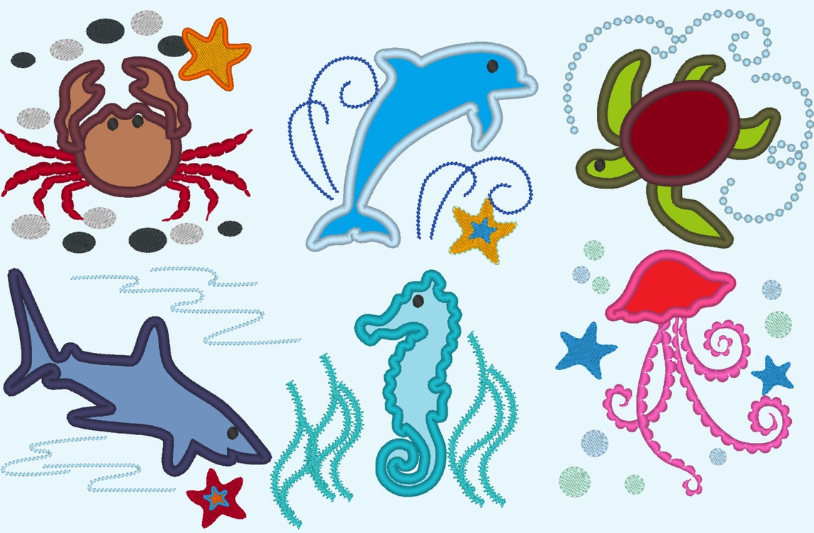 Awesome Sea Animals, Dolphin, Shark Turtle, Jellyfish and Crab Machine ...