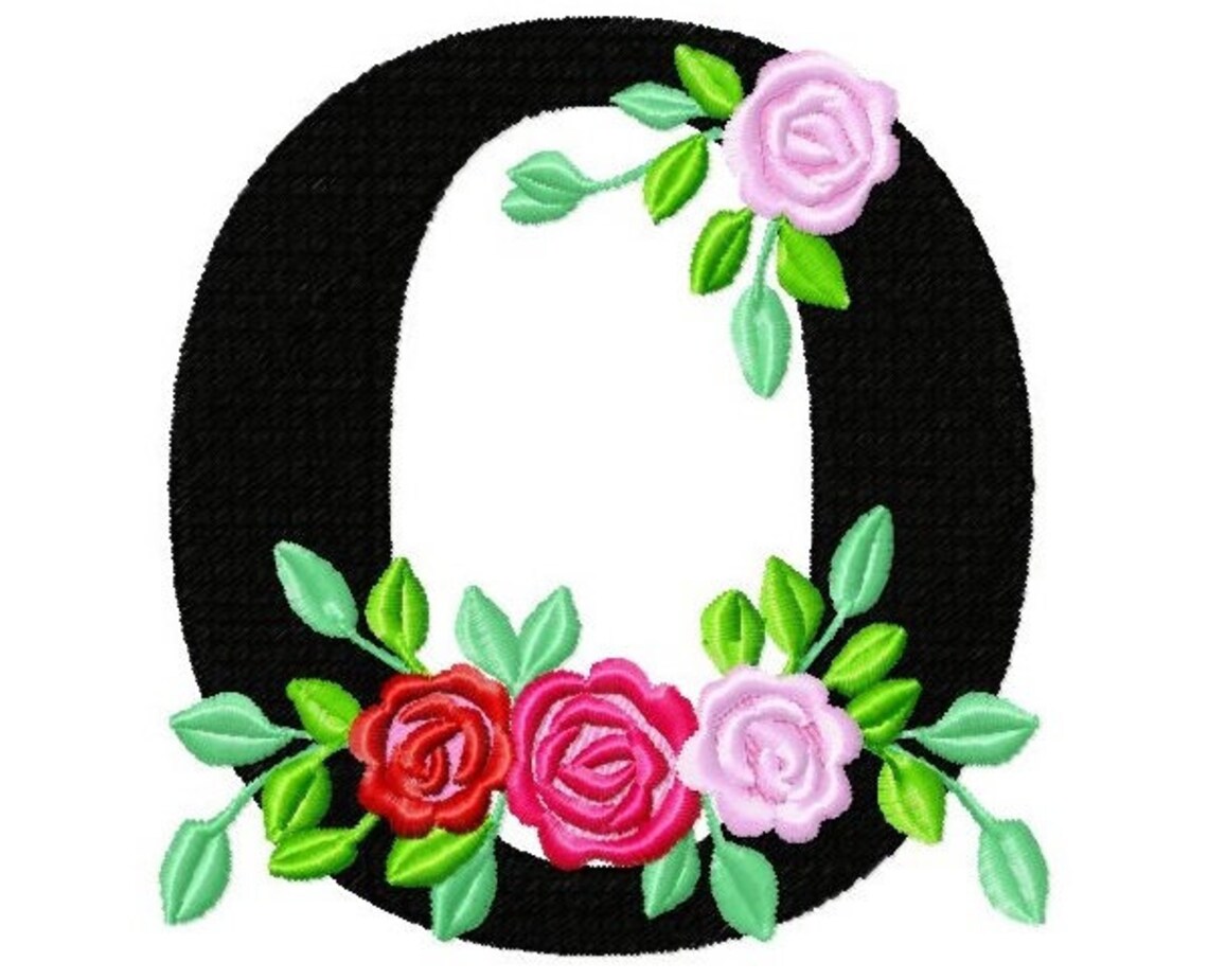 Roses Floral Individual Letter O Garden Flag Monogram Roses - Etsy