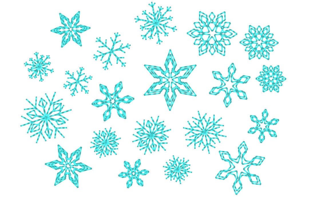 Micro Mini Small 8 Single Snowflakes Machine Embroidery Designs, Files ...